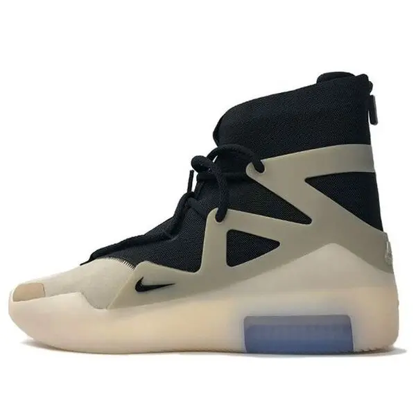 Nike Fear Of God 1 "the Question" High Top Sneakers - Black/white/grey