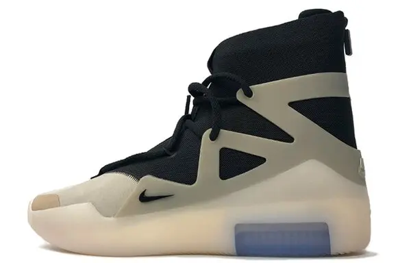 Nike Fear Of God 1 "the Question" High Top Sneakers - Black/white/grey