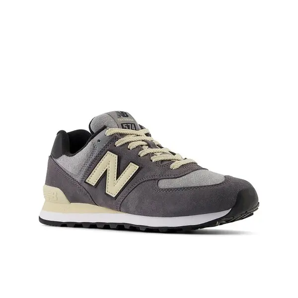 NEW BALANCE 574 Athletic Sneakers - Dark Grey/brown