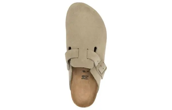 BIRKENSTOCK Boston Suede Leather Clogs - Green