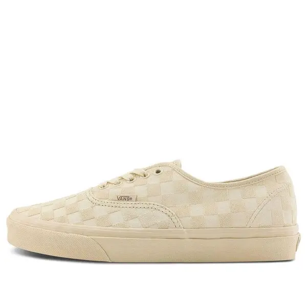 VANS Authentic Mono Checkerboard Sneakers - Beige/white