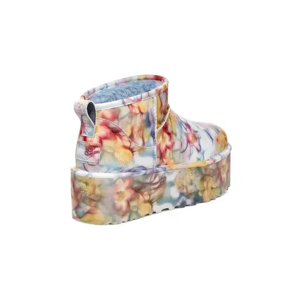 UGG Classic Ultra Mini Platform Boots - Light Blue/floral