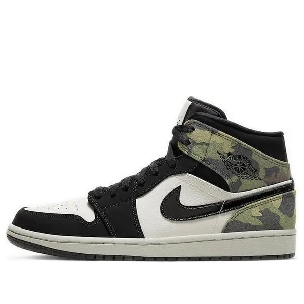 JORDAN 1 Mid Camo Sneakers - Black