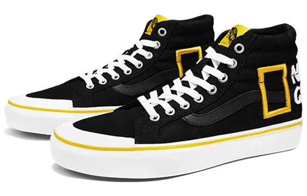 VANS National Geographic Sk8-hi Reissue 'logo' High Top Sneakers - Black