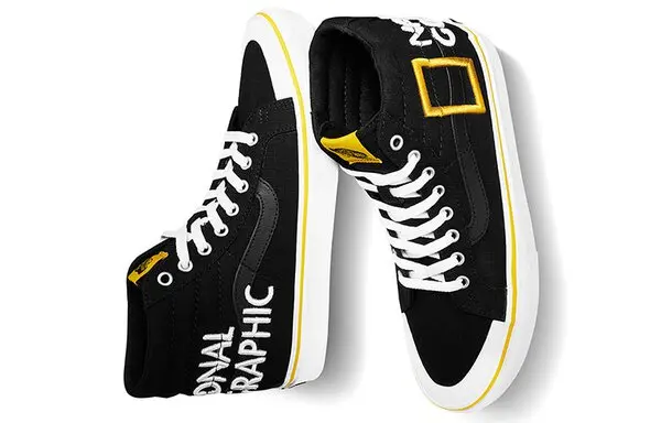 VANS National Geographic Sk8-hi Reissue 'logo' High Top Sneakers - Black