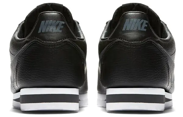 Nike Classic Cortez Leather Low Top Sneakers - Black/dark Grey