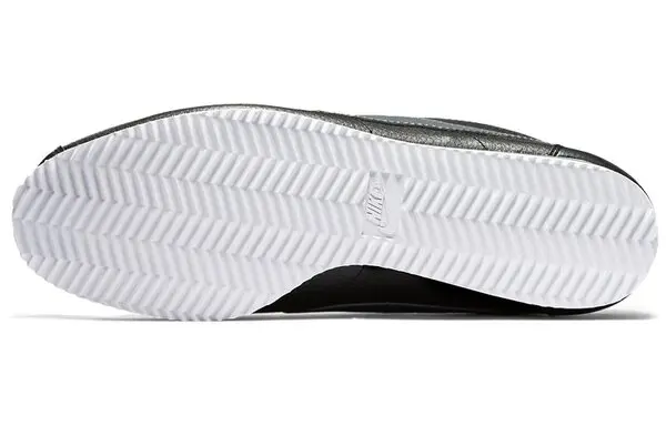 Nike Classic Cortez Leather Low Top Sneakers - Black/dark Grey