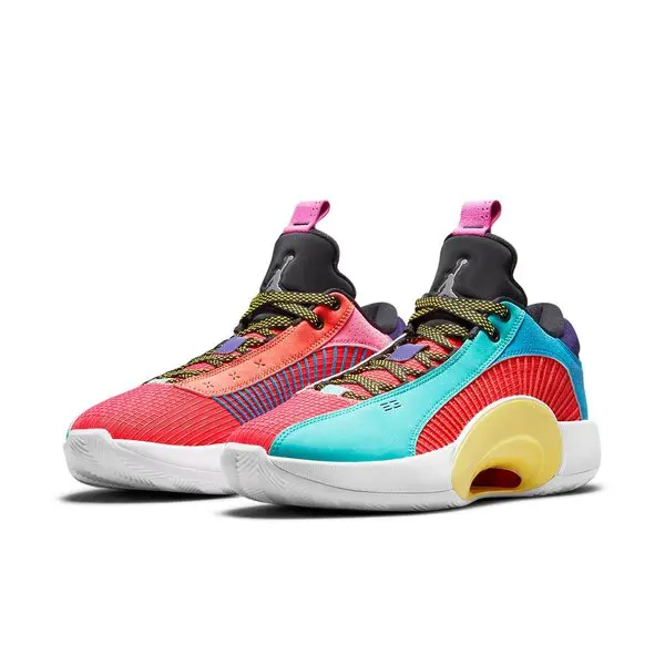 JORDAN 35 Low Ds Pf "reflexology - Blue/red/yellow