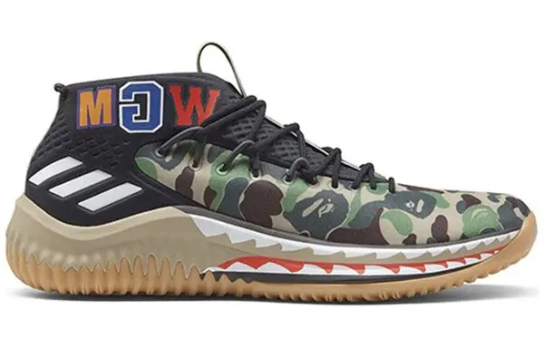Adidas Bape X Dame 4 " Camo - Green