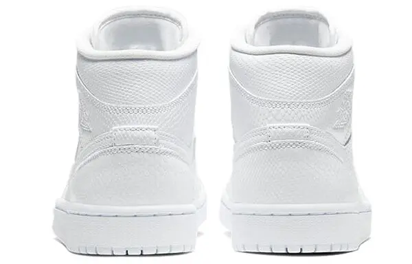 JORDAN 1 Mid " Snakeskin" Sneakers - White