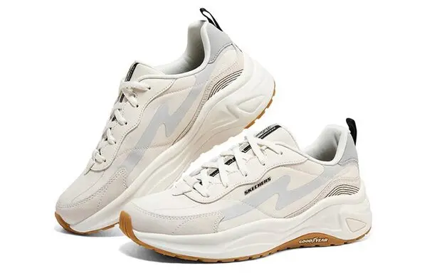 Sketchers D'lites Wave Sneakers - Beige/white/blue