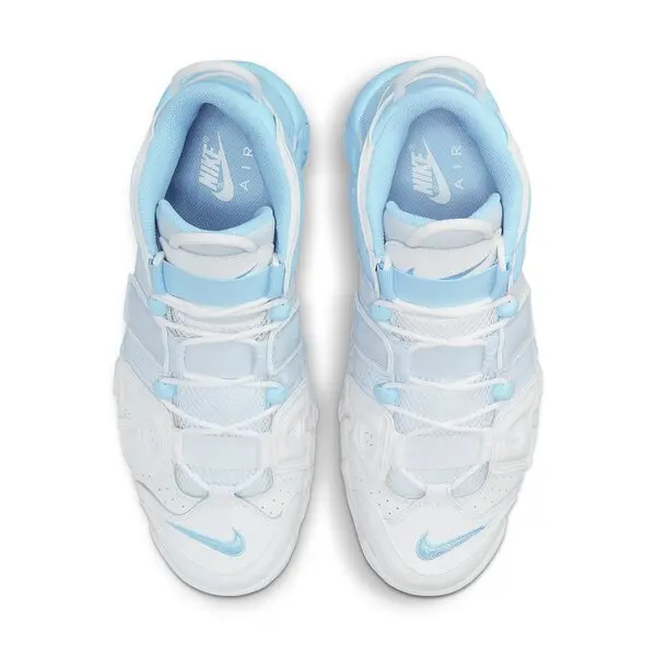 Nike More Uptempo High Top Sneakers - White/light Blue