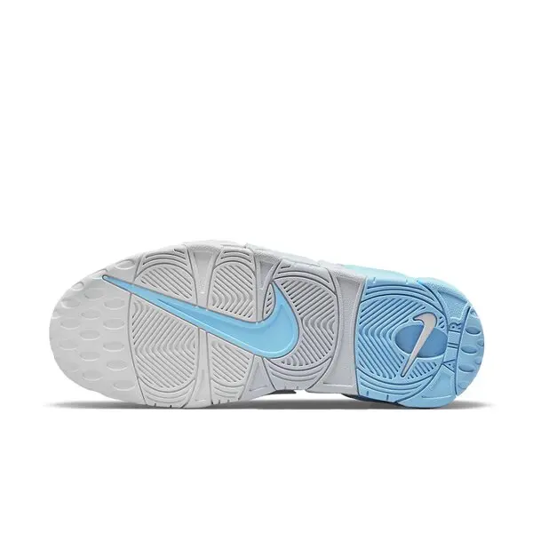 Nike More Uptempo High Top Sneakers - White/light Blue