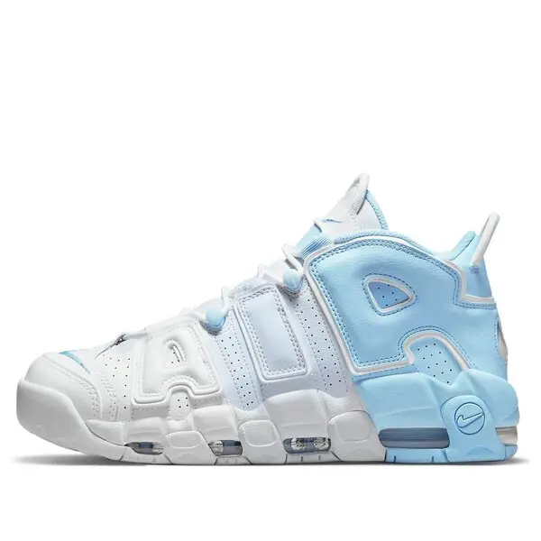 Nike More Uptempo High Top Sneakers - White/light Blue