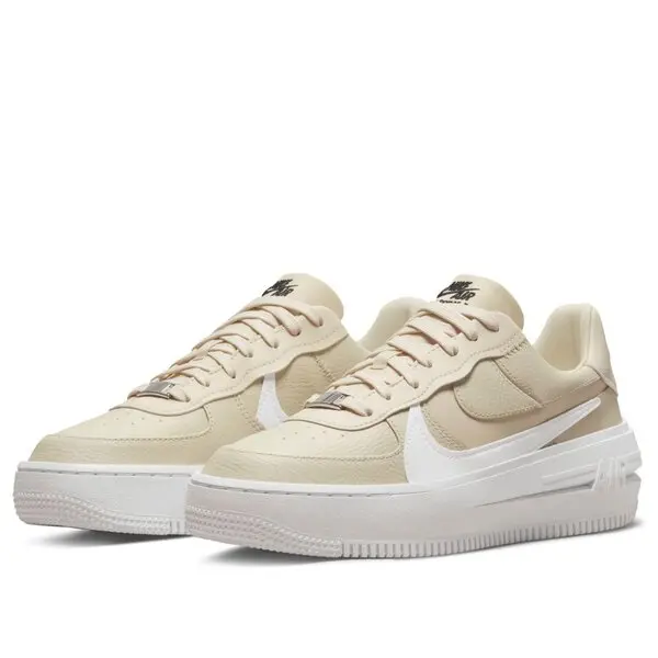 Nike Force 1 Plt.af.orm "fossil" Low Top Sneakers - Khaki/white