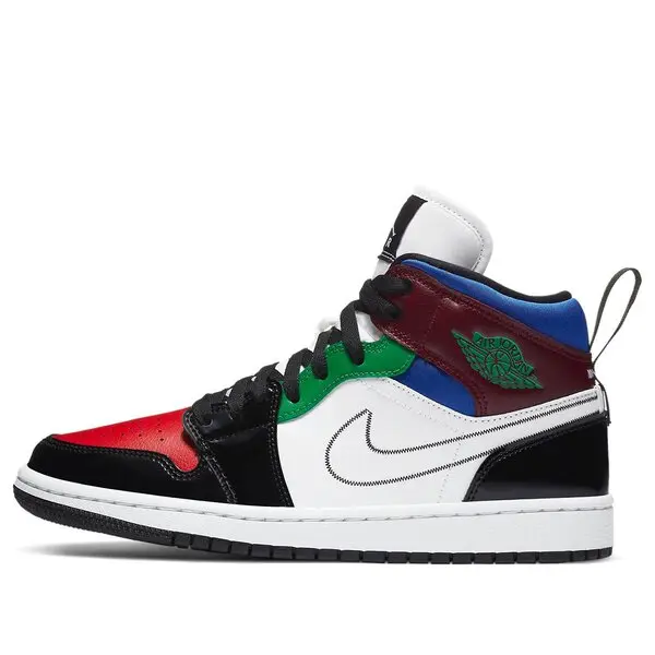 JORDAN 1 Mid Se Sneakers - Black/white/multi-color