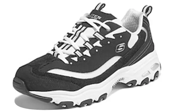 Sketchers Dlites 1.0 Lace-up Athletic Sneakers - Black/white