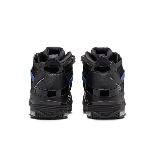 Nike Zoom Lebron 3 Retro 'barbershop' Mid Top Sneakers - Black/red/blue
