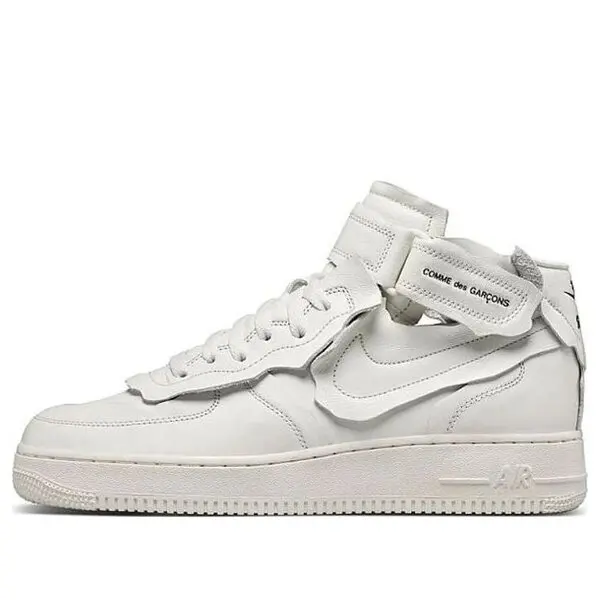 Nike Comme Des Garçons X Force 1 Mid 'triple - White
