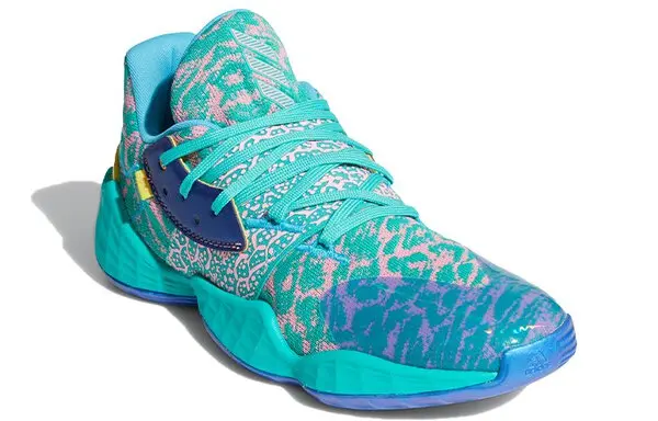 Adidas Harden Volume 4 Gca Basketball Sneakers - Blue/grey/yellow