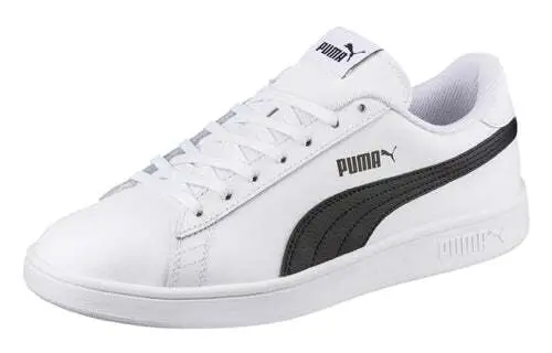 PUMA Smash V2 Low Top Sneakers - White/black