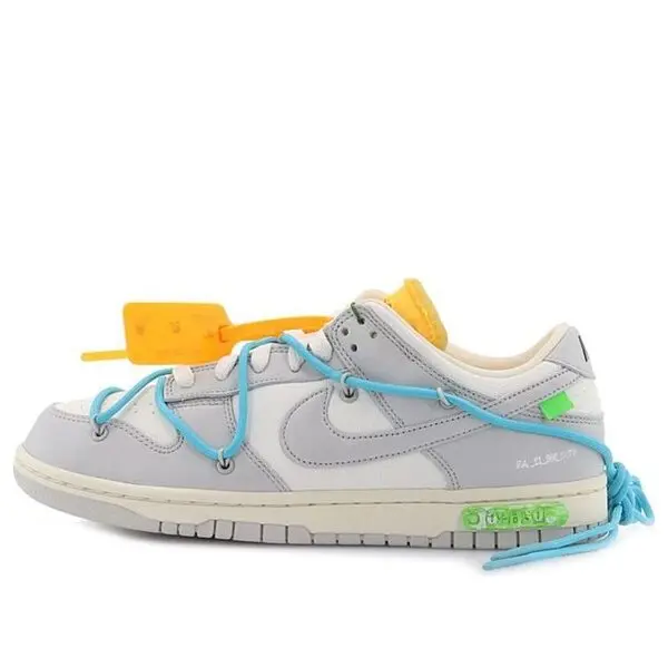 Nike X Off-white Dunk Low "lot 02 Of 50" Sneakers - Gray/white