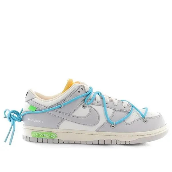 Nike X Off-white Dunk Low "lot 02 Of 50" Sneakers - Gray/white