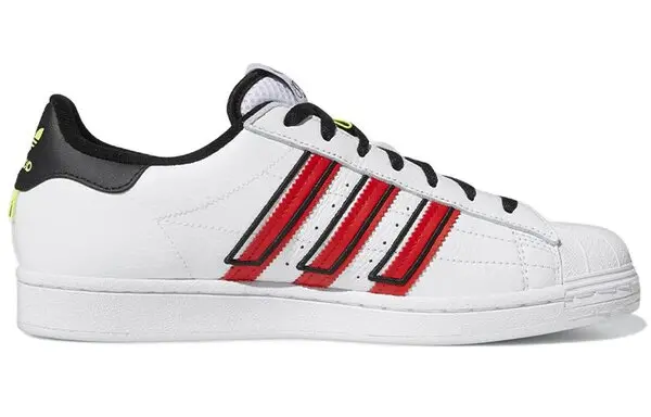 Adidas Superstar Low Top Sneakers - White/black/red