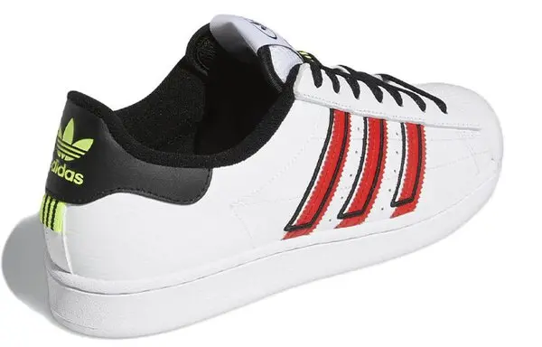 Adidas Superstar Low Top Sneakers - White/black/red
