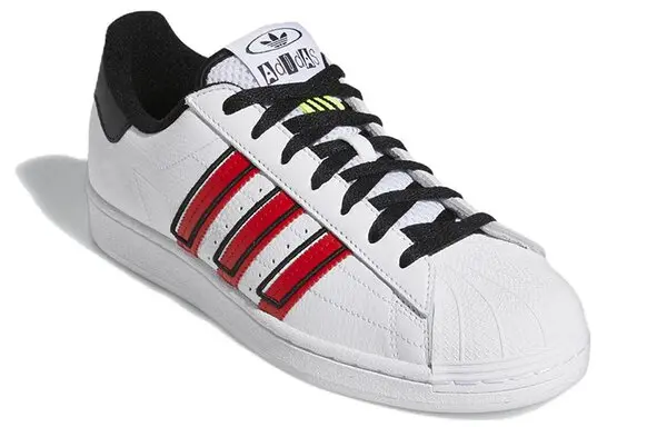 Adidas Superstar Low Top Sneakers - White/black/red