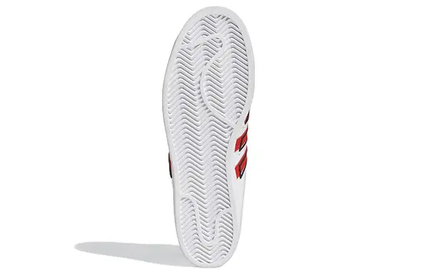 Adidas Superstar Low Top Sneakers - White/black/red