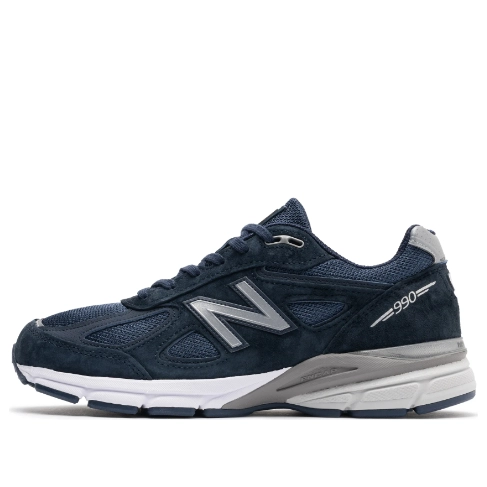 NEW BALANCE 990v4 Made In Usa Athletic Sneakers - Navy/grey/white