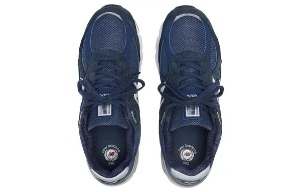 NEW BALANCE 990v4 Made In Usa Athletic Sneakers - Navy/grey/white