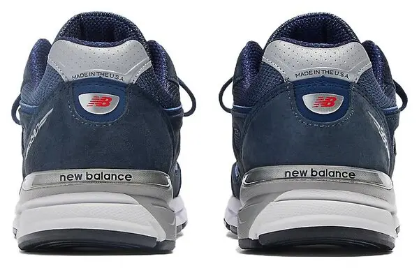 NEW BALANCE 990v4 Made In Usa Athletic Sneakers - Navy/grey/white