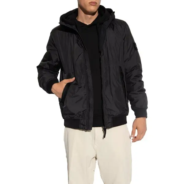 Stone Island Garment Dyed Crinkle Reps Ny Jacket - Black