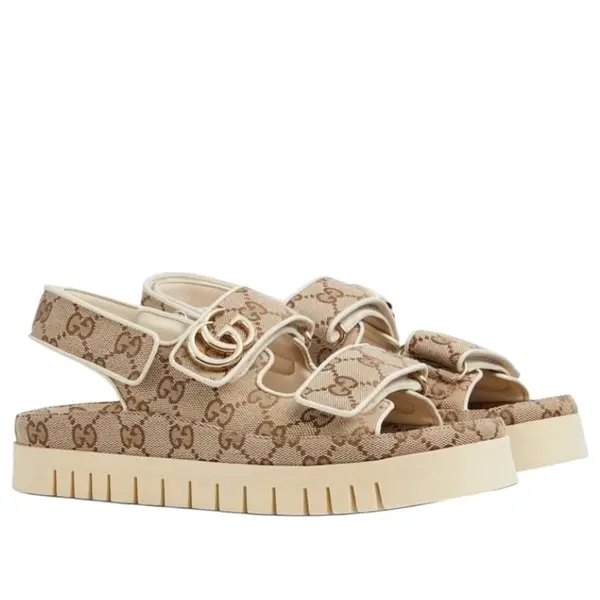 Gucci Double G Logo Strap Sandals