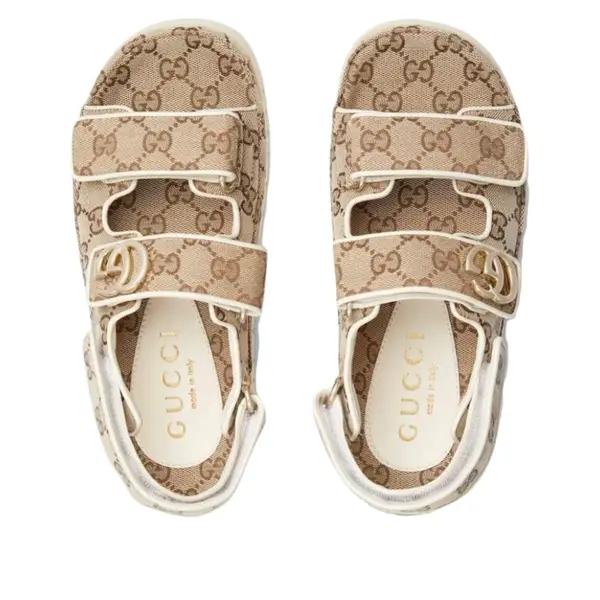 Gucci Double G Logo Strap Sandals