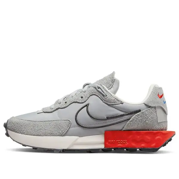 Nike Fontanka Waffle Sneakers - Grey/red