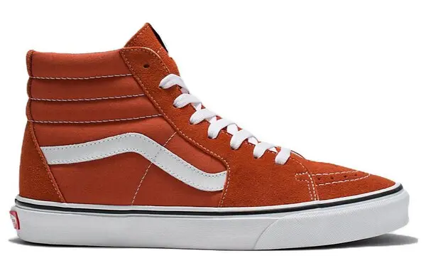 VANS Color Theory Sk8-hi High Top Lace-up Sneakers - Red/white
