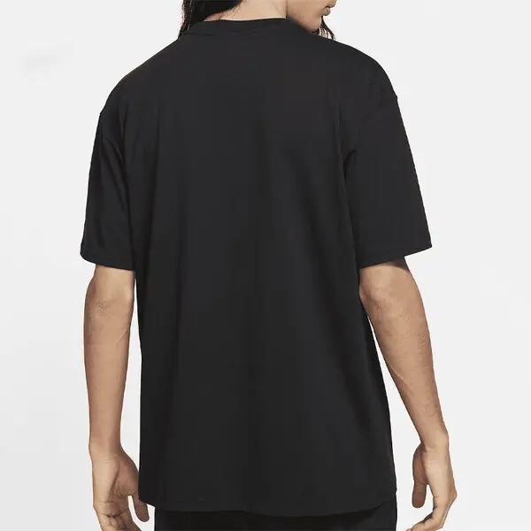 Nike Skateboard Sports Printing Loose Knit Short Sleeve 'black