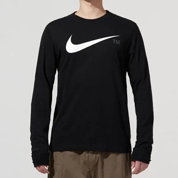 Nike Long Sleeve Sports Pullover With Large Logo