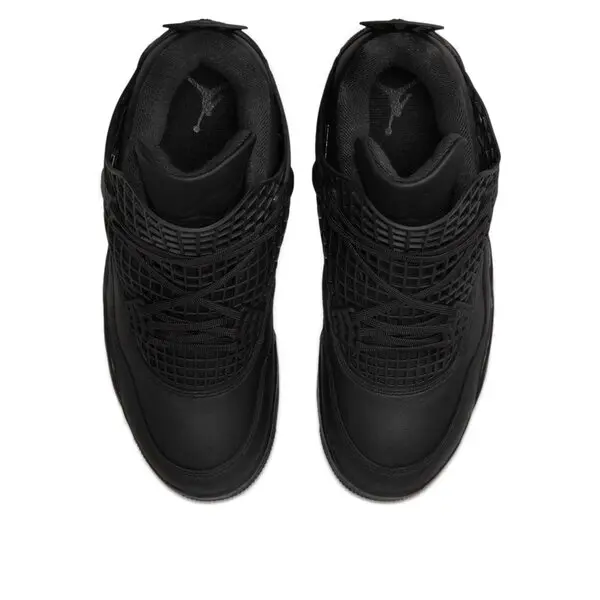 JORDAN 4 Retro 'net Black' Sneakers - Black/black/metallic Silver