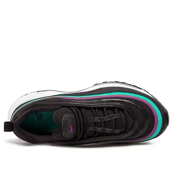 Nike Max 97 'black Grape' Sneakers - Black/bright Grape/clear Emerald