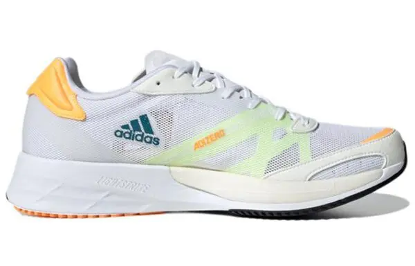 Adidas Adizero Adios 6 Running Sneakers - White/orange/blue