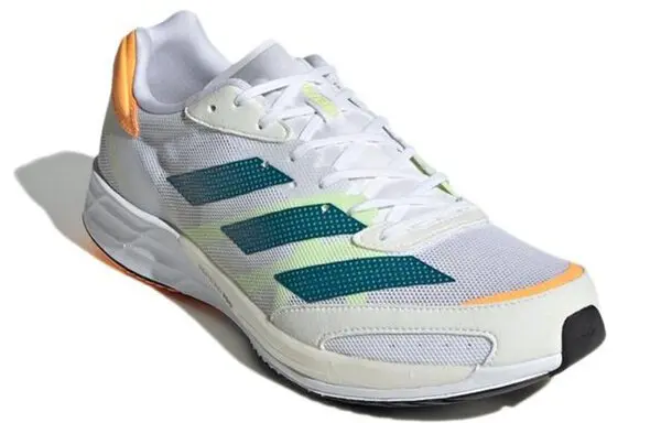 Adidas Adizero Adios 6 Running Sneakers - White/orange/blue