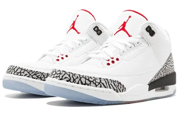 JORDAN 3 Retro Nrg 'free Throw Line' Sneakers - White/fire Red/cement Grey