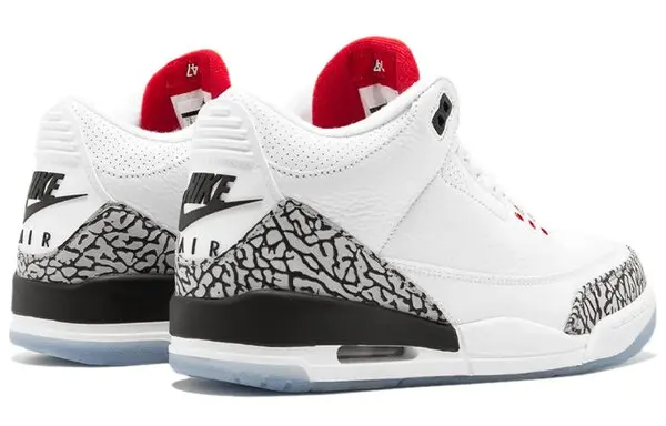 JORDAN 3 Retro Nrg 'free Throw Line' Sneakers - White/fire Red/cement Grey