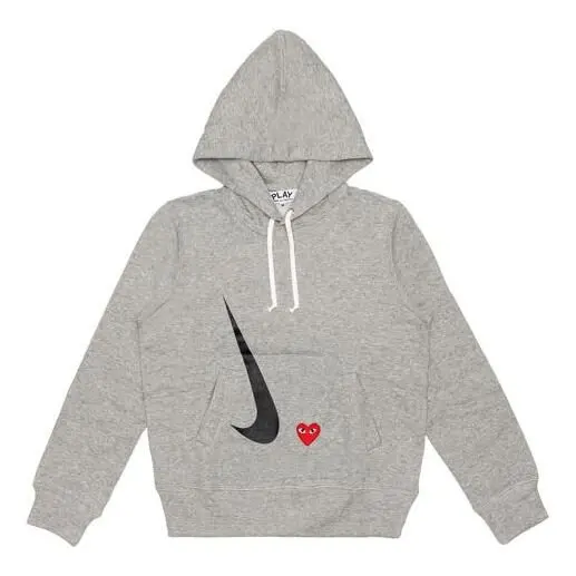 Play Comme Des Garcon X Nike Crossover Hoodie - Gray