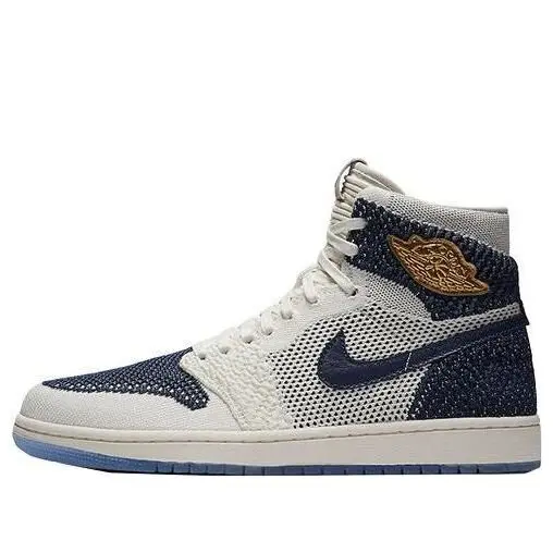 JORDAN 1 Retro High Og Flyknit 're2pect' Sneakers - Cream