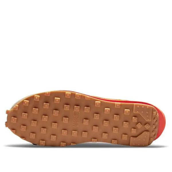 Nike X Sacai X Clot Ldwaffle "net Orange Blaze" Sneakers - Creamwhite/orange